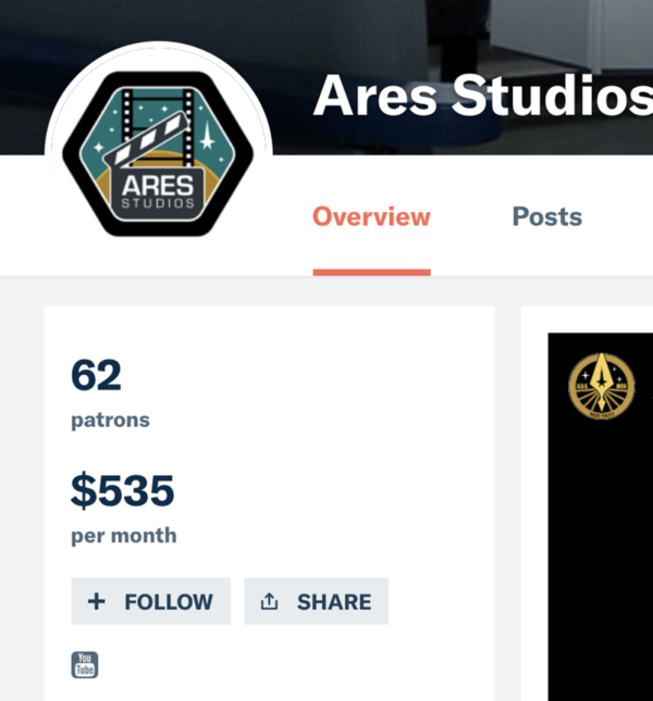 ARES STUDIOS launches new PATREON – interview with ALEC PETERS (part 1) – Axanar
