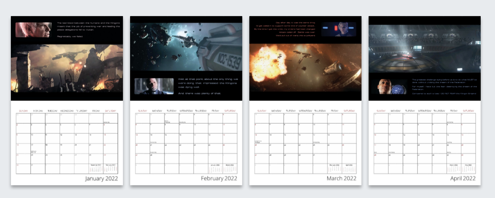 The 2022 Axanar Calendar SIGNED by cast & crew (Limited edition of 250 ...