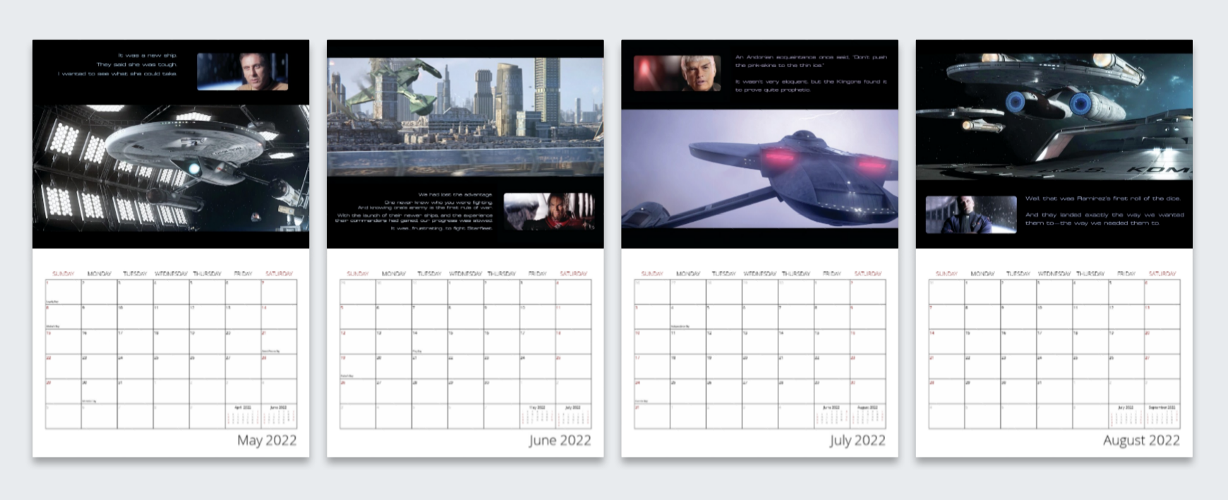 The 2022 Axanar Calendar SIGNED by cast & crew (Limited edition of 250 ...