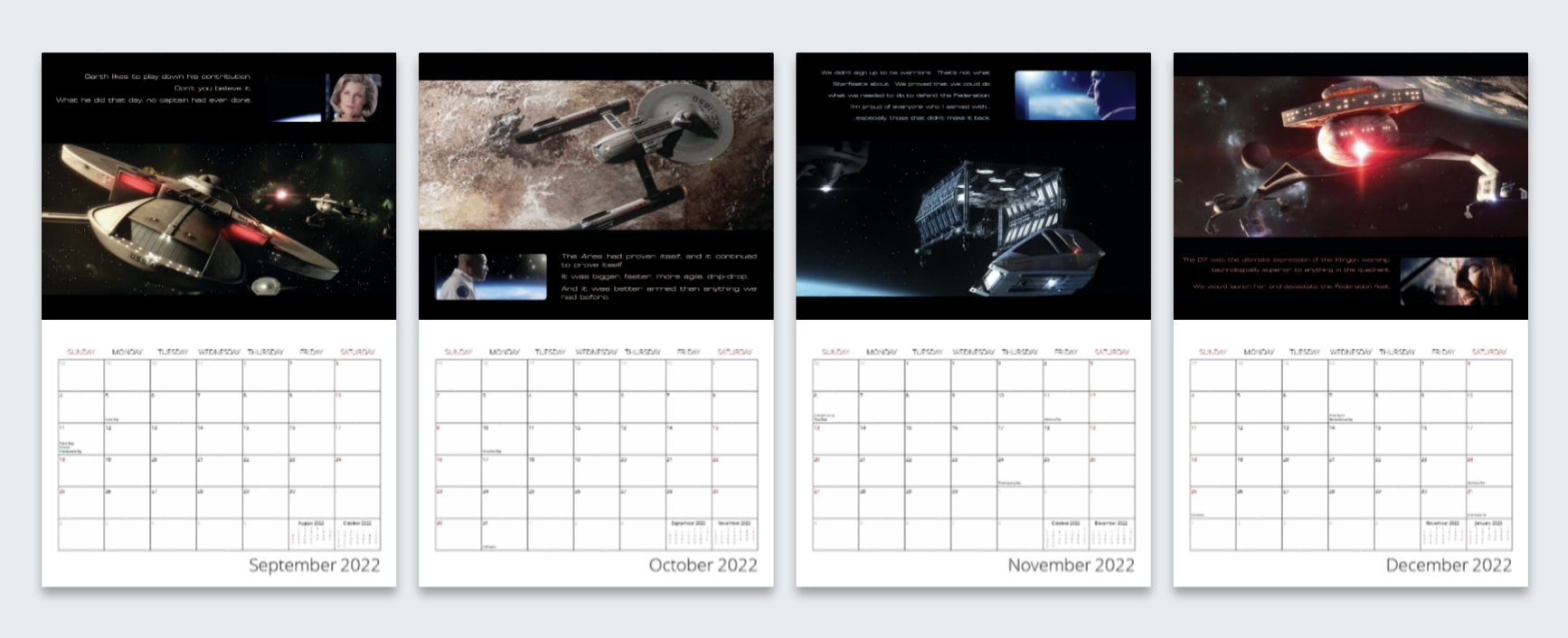 The 2022 Axanar Calendar SIGNED by cast & crew (Limited edition of 250 ...